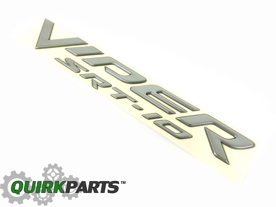 2003-2005 DODGE VIPER EXTERIOR SILVER DECAL EMBLEM NAMEPLATE BADGE OEM ...