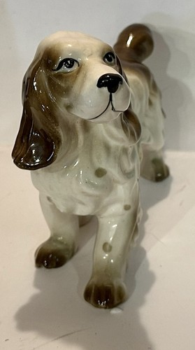 Vintage Porcelain Ceramic Springer Spaniel Large Dog Figurine Fine ...