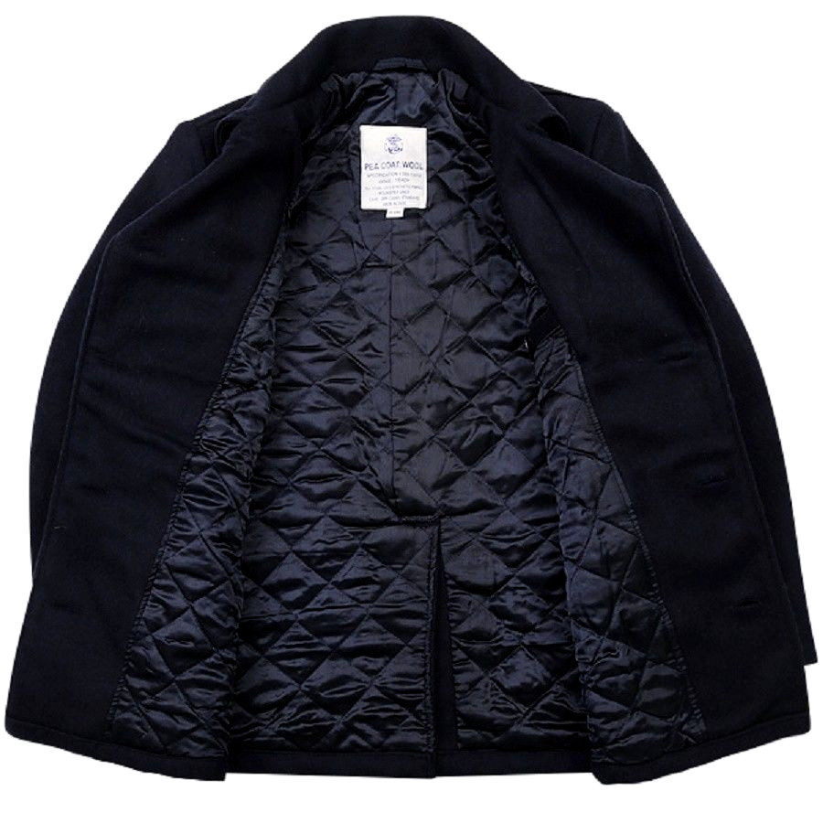 Pea Coat US Navy STYLE Jacket Non-USGI USN CVN DDG SSN LHA Wool Peacoat ...