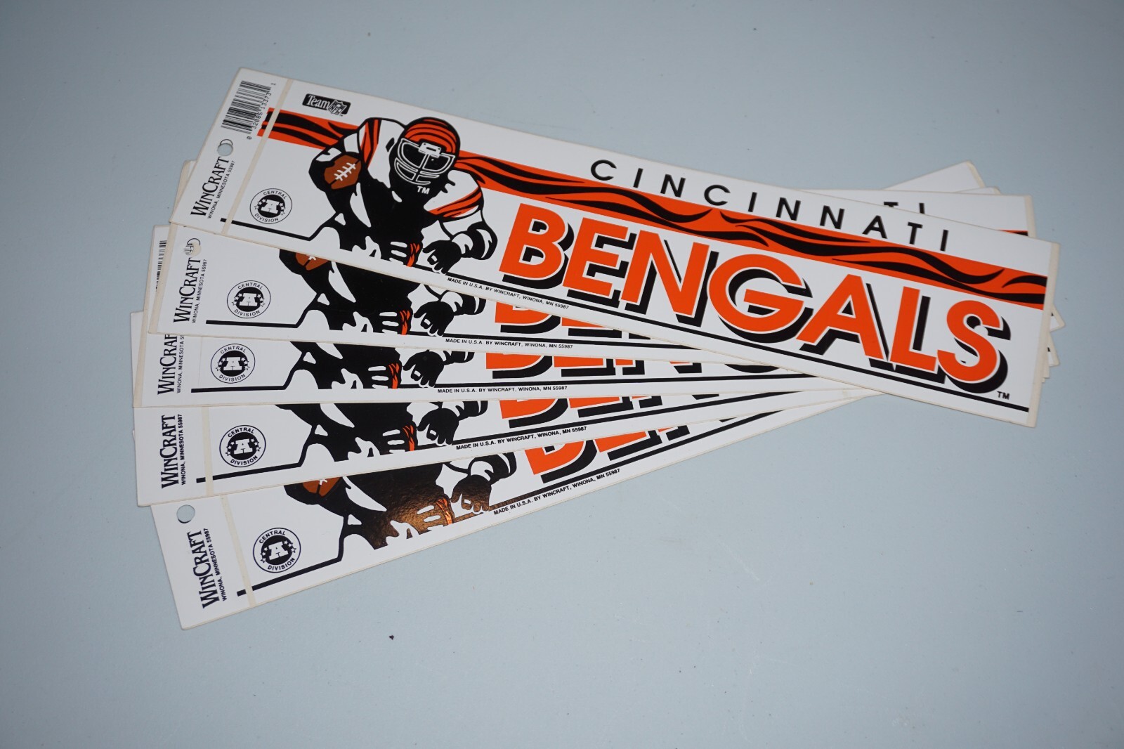 Vintage Wincraft Cincinnati Bengals 3" x 10.75" NFL Bumper Stickers Lot ...
