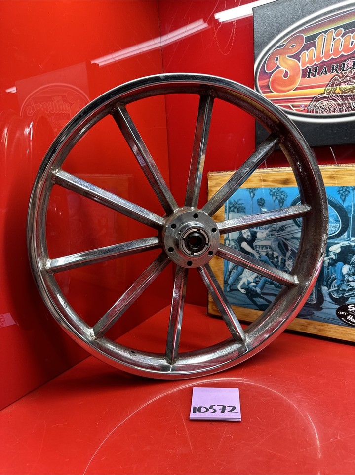 Harley Honda Cb750 Chopper Vintage Invader 10 Spoke Front Mag Wheel ...