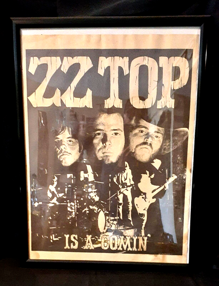 VTG Ken Featherston "ZZ TOP Is A Comin" 1973 Poster Art-RARE ITEM ...