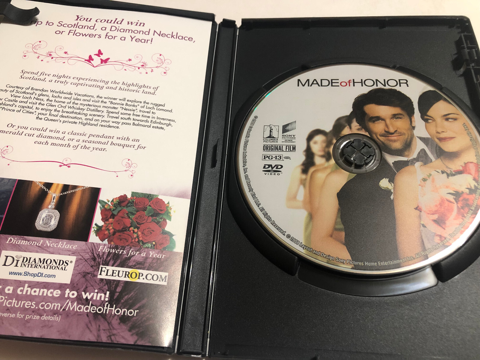 Made of Honor (DVD, 2008, Full & Widescreen) Patrick Dempsey/Michelle ...
