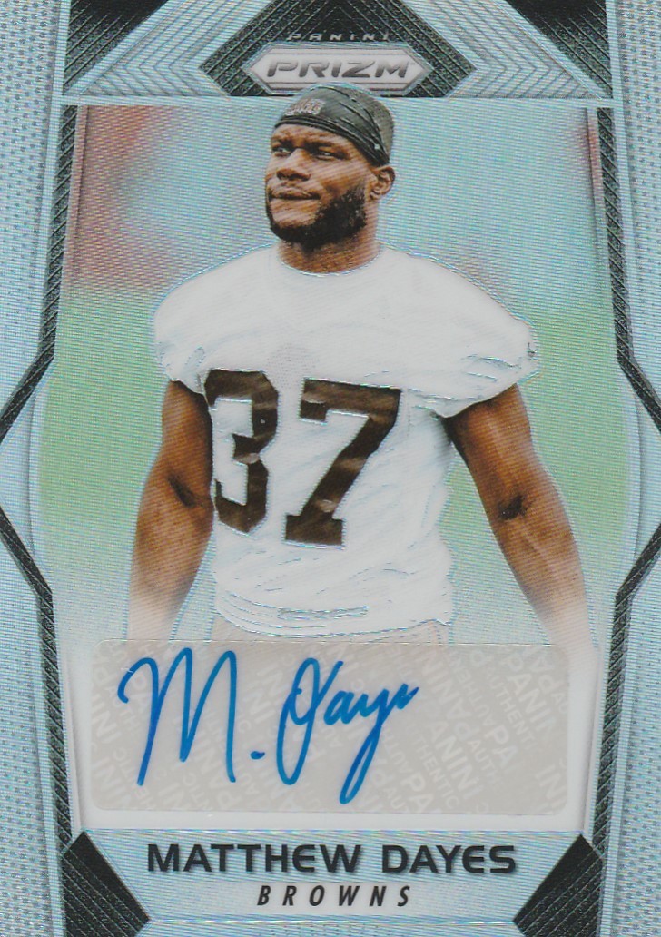 2017 Panini Prizm Football Matthew Dayes Rookie Autograph RA-MD | eBay