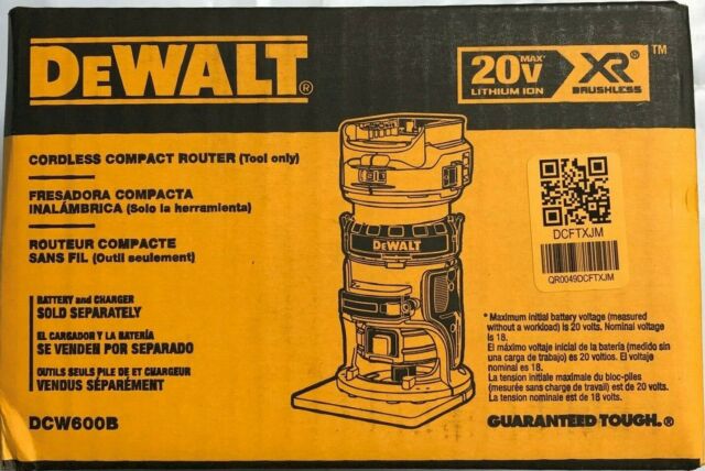 DEWALT DCW600B 20V MAX XR Cordless Compact Router - Tool Only for sale ...