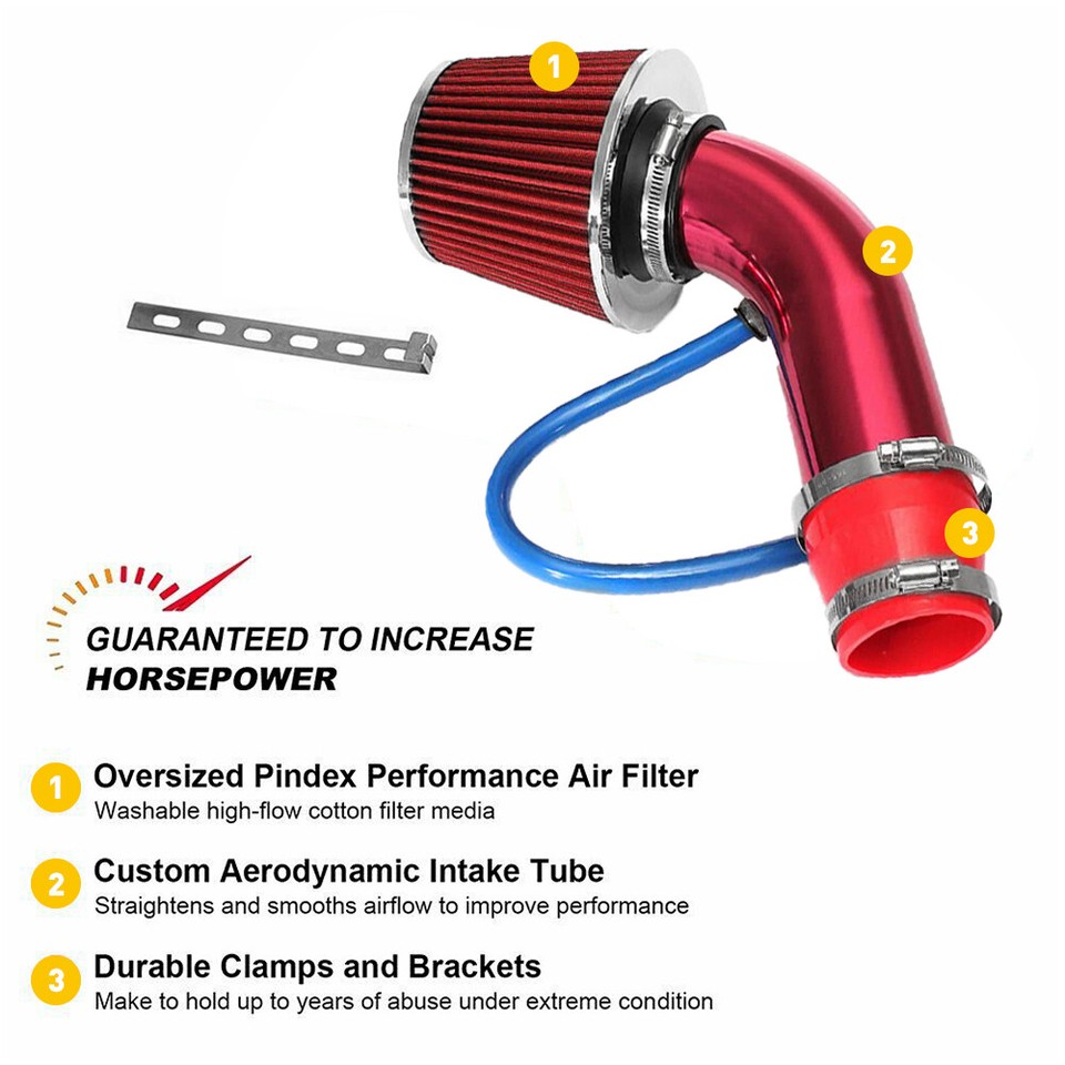 Pipe Power Flow Car System Hose Accessories Air Cold Intake Induction ...