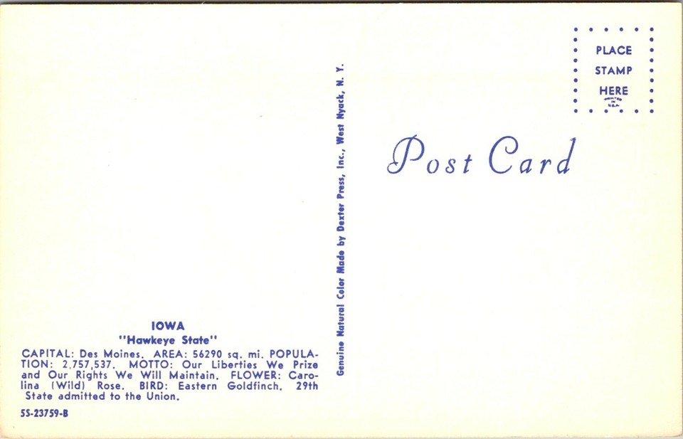 Greetings from Iowa Hawkeye State Postcard | eBay