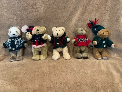 1998 HugFun Intl - Lot of 5~ 8" Teddy Bears -Excellent--*RARE*VINTAGE ...