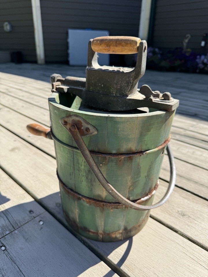 Antique Reliance Husqvarna Ice-cream Maker 2qt Complete All Parts Early ...