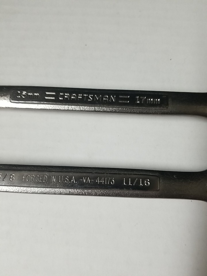 Lot Of 2 Craftsman Flare Nut Line Wrenches 1 Metric 1 Standard 3 Pc -V ...