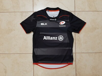 Saracens Home Rugby Shirt 2016/2017 Jersey KIDS M Growth 150 BLK ...