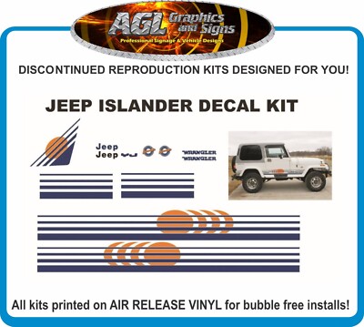 JEEP Islander Replacement Stripe & graphic Kit YJ WRANGER CJ TJ LJ | eBay