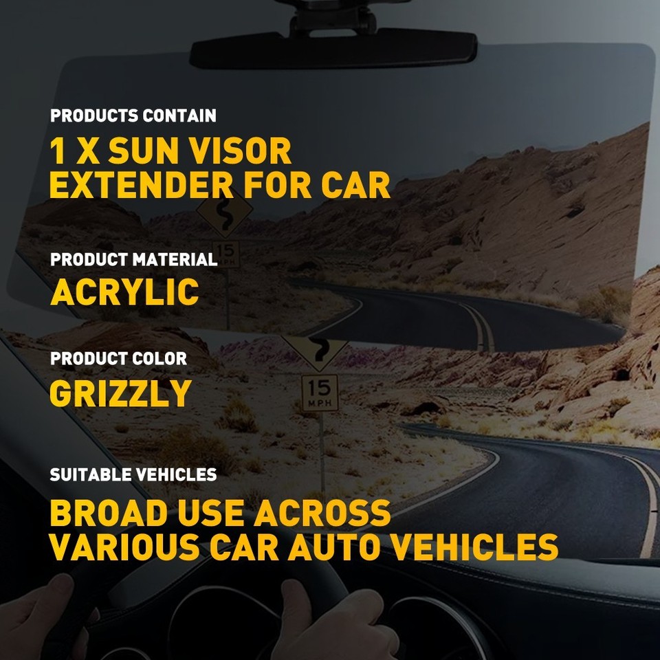 HD Car Sun Visor Extension CarAnti Glare Driving Tac Visor Universal ...