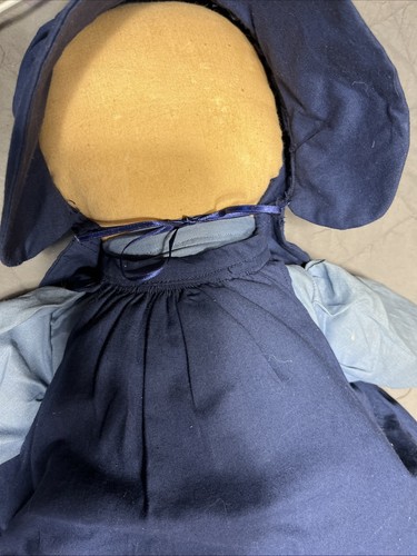 Vintage Folk Art Handmade Faceless Amish Cloth Girl Doll | eBay