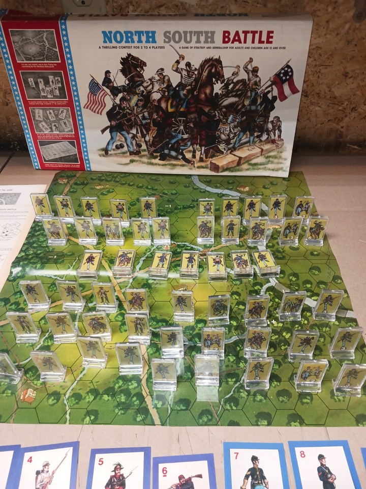 Civil War Board Game North South Battle Appears Unplayed, 100% Complete ...