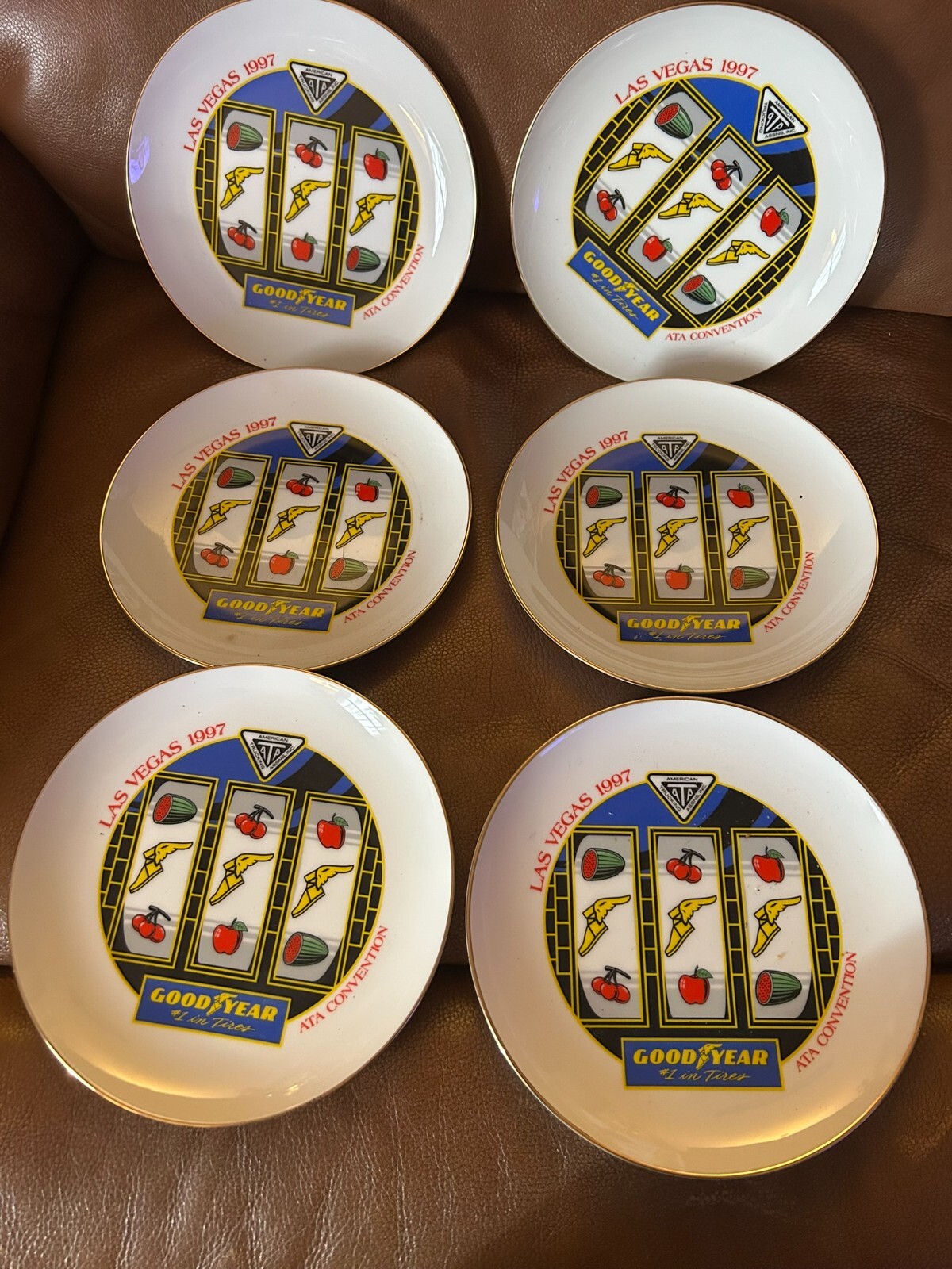 Goodyear Las Vegas Casino ATA Convention 1997 set of 6 7 1/2 inch ...