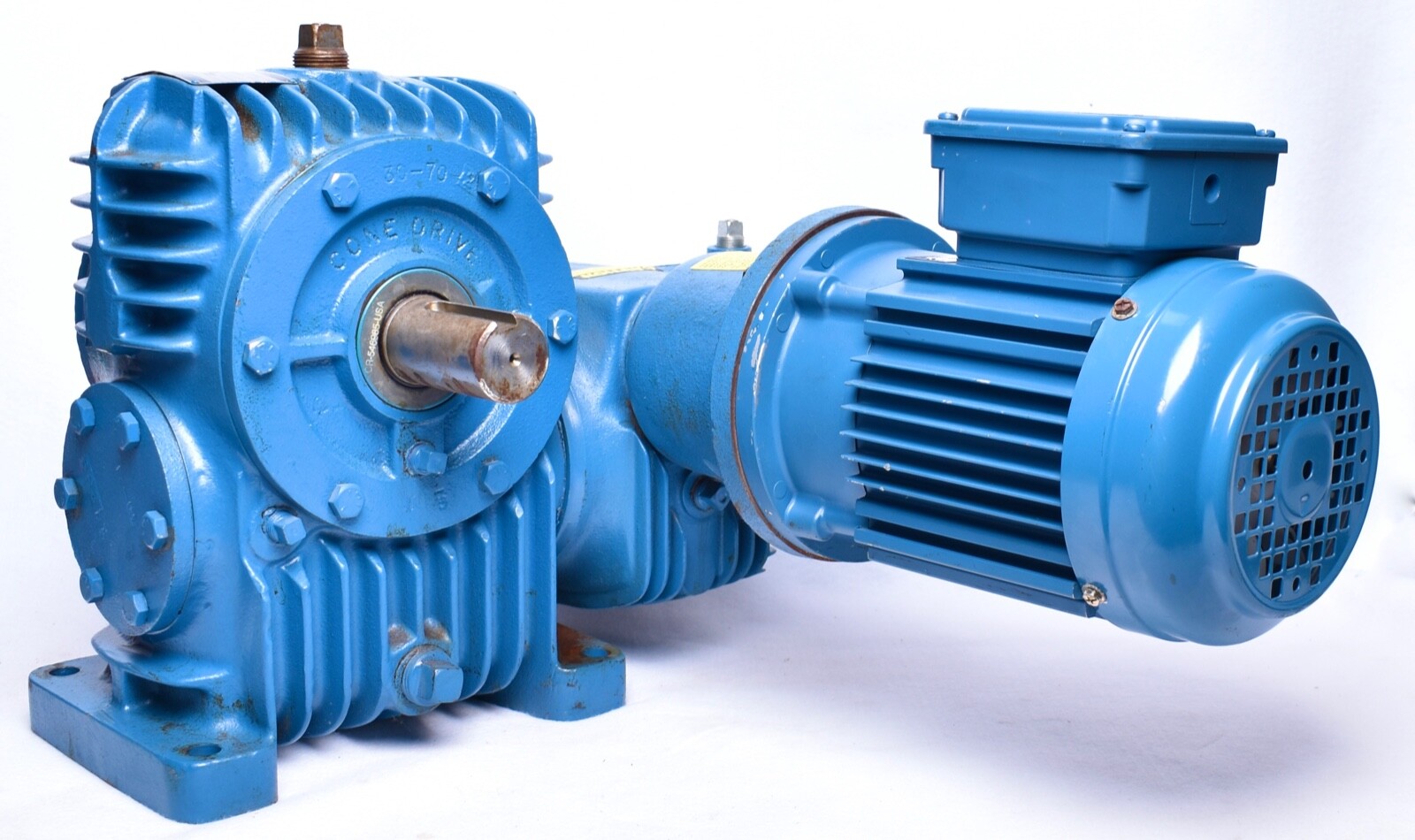 Cone Drive Gear Reducer 375:1 Dual Shaft CMOU20-30-A6 w/ Textron ...