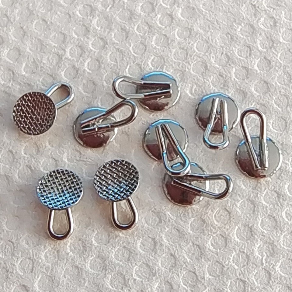 10x Dental Orthodontic Caplin Hook Traction Bondable Lingual Button ...