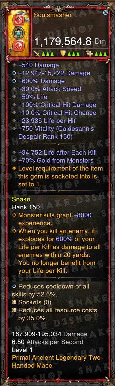 Diablo 3 - Ethereal + SoulShard Infused - Modded Primal Weapon ...