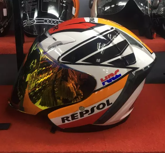 MHR Repsol Gold Visor Free Shipping (NEW) | eBay