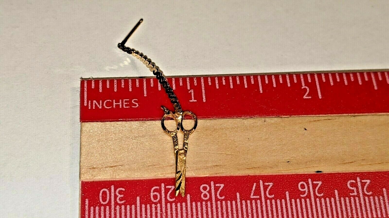 14K YELLOW GOLD SCISSOR EARRING JUST 1 WEIGHS 0.7 GRAMS SIGNED ...