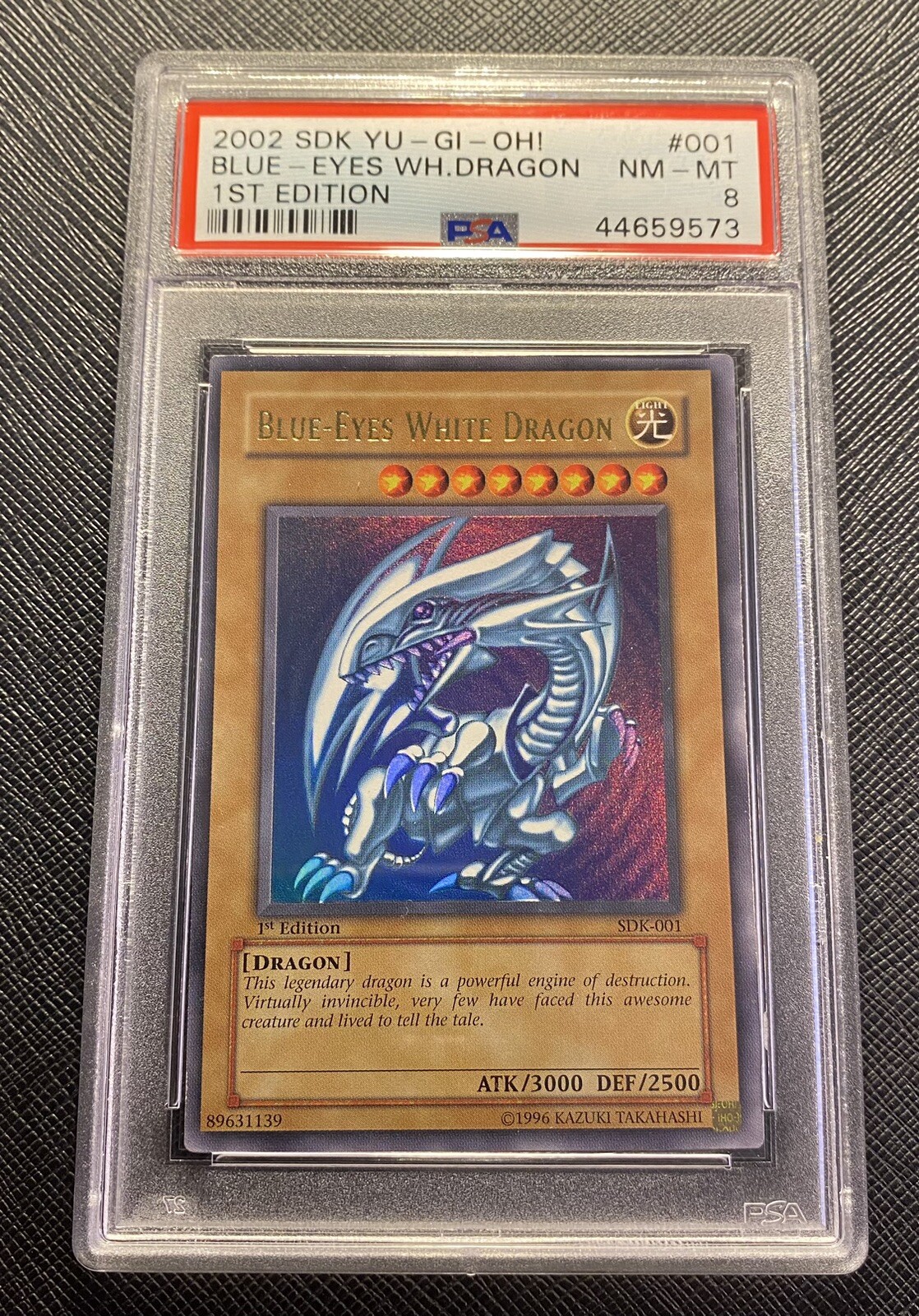 PSA 8 Blue-Eyes White Dragon SDK-001 1st Edition North American 2002 Yu ...