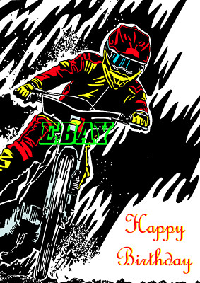 Happy Birthday Speedway Rider Card with envelope | eBay UK