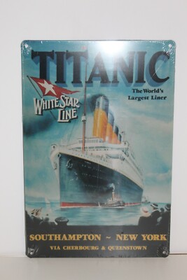 TMS4 Titanic Metal Sign New 30 cm H X 20 cm W | eBay