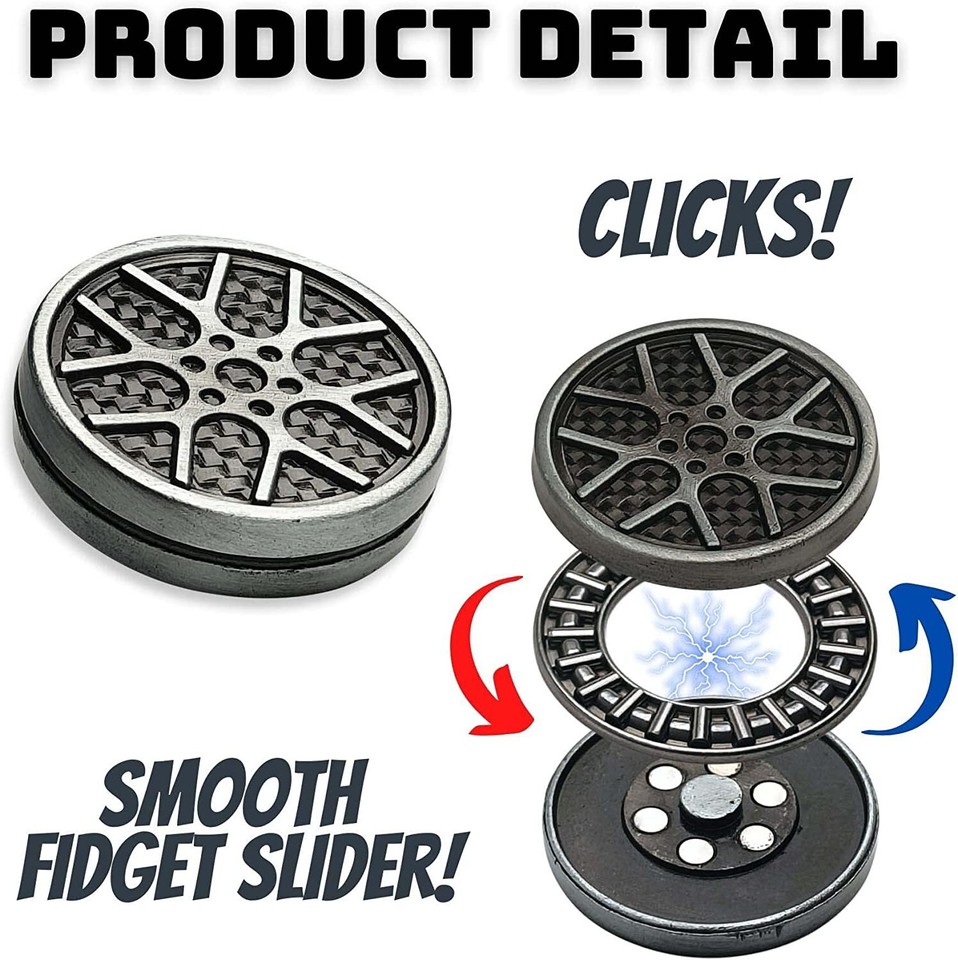 40 Styles Fidget Slider EDC Magnetic Push Slider Angst Stress Relief ...