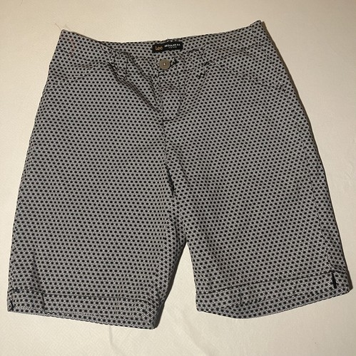 Lee Regular Fit Mid-Rise Womens Chino Shorts Black White Size 4 Meduim ...
