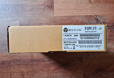 PolyCom 2215-23327-001 Conference Microphone MicPod HDX 7.6M Cable New ...