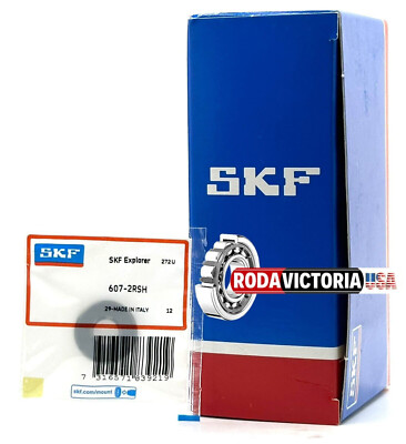 SKF 607 2RSH DEEP GROOVE BALL BEARING, RUBBER SEALED 7x19x6mm 607-2RS ...
