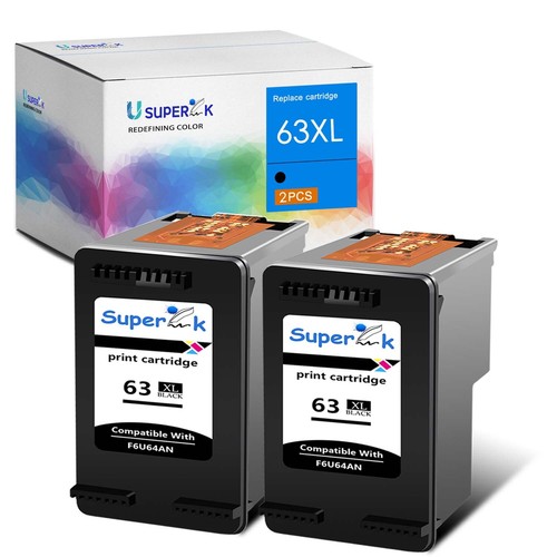 Compatible With HP 2PK 63XL 63-XL Black Ink Officejet 5220 5230 5232 ...