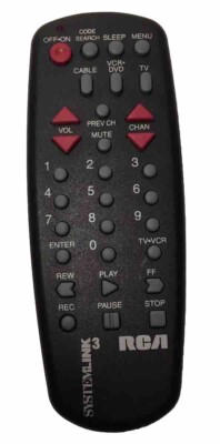RCA SystemLink 3 Universal Device TV Remote Control System Link TESTED ...