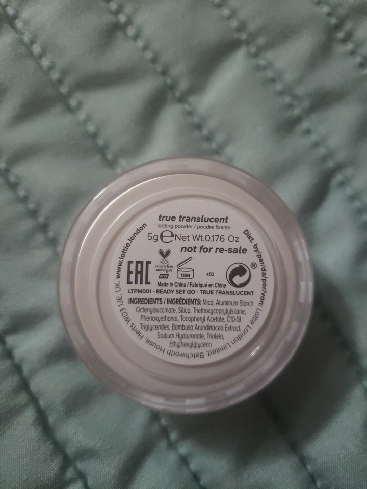 Lottie London Ready Set! Go True Translucent Setting Powder 0.176 Oz ...