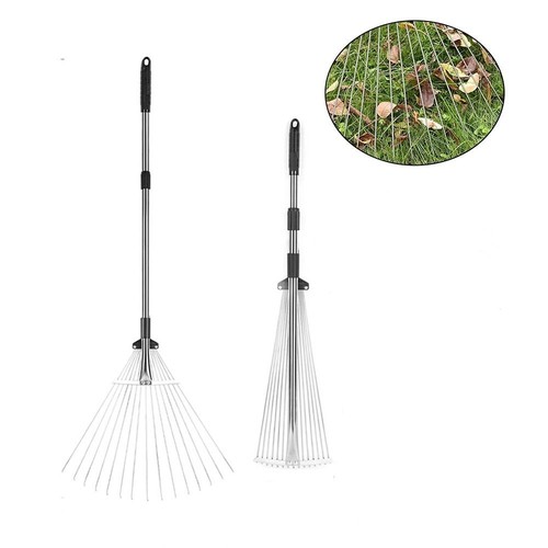 Collect Loose Debris Telescopic Rake Expandable Cleaning Leaves Rake ...