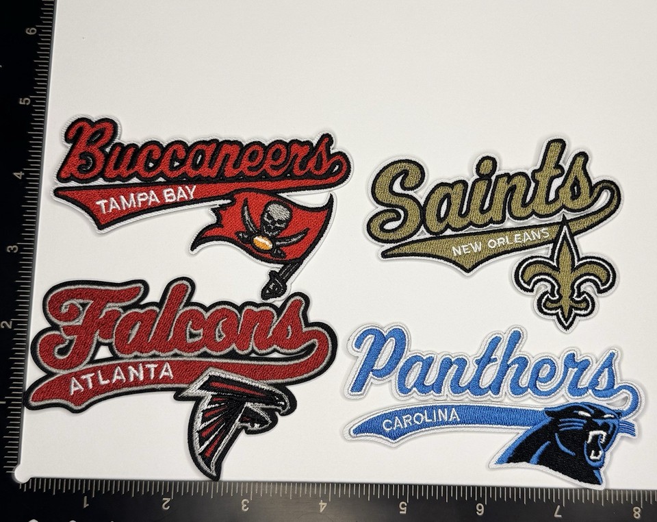 All NFL Team Logos Iron On Patches Wholesale NFL Script Patches Lot of ...
