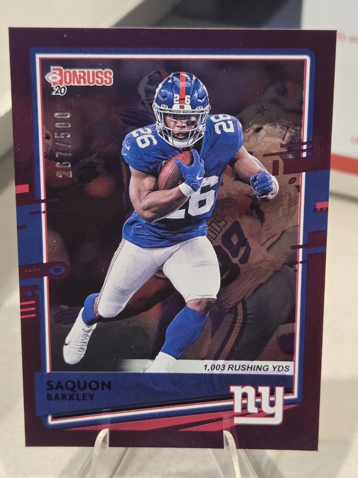 2020 Panini Donruss Saquon Barkley Season Stats Purple 267/500 | eBay