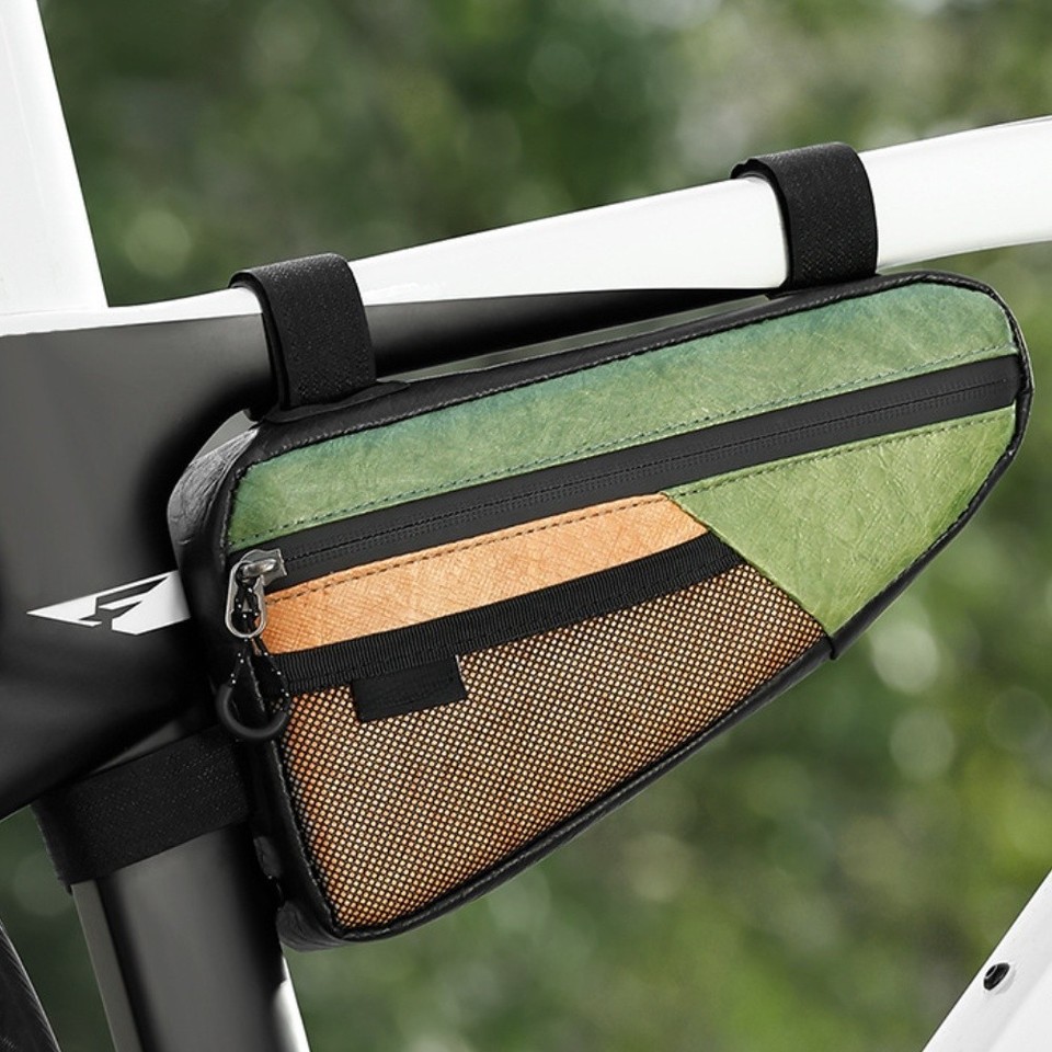 Waterproof Green Triangle Frame Bag for Road MTB Bikes Tool Storage ...