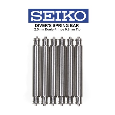 6PC 20mm 21mm SEIKO 2.5mm Fat Spring Bars SEIKO PROSPEX Non Magnetic ...