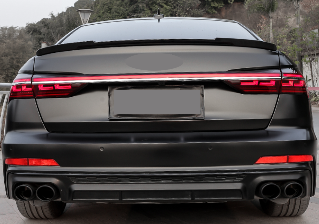 Rear Trunk Spoiler Wing Glossy Black For 2019-2023 Audi A6 C8 Sedan 4 ...
