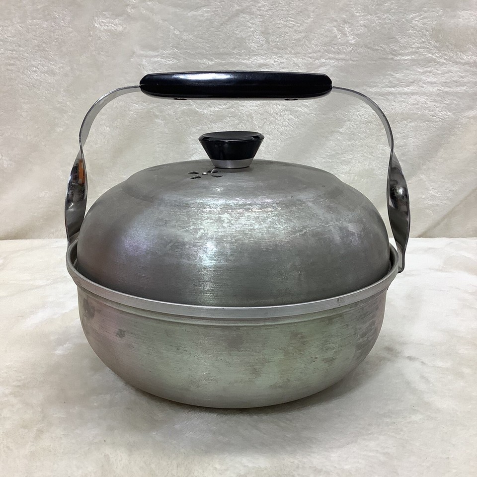 Vintage Mirro 2001M Aluminum Steamer Pot Round Basket Bun Warmer | eBay