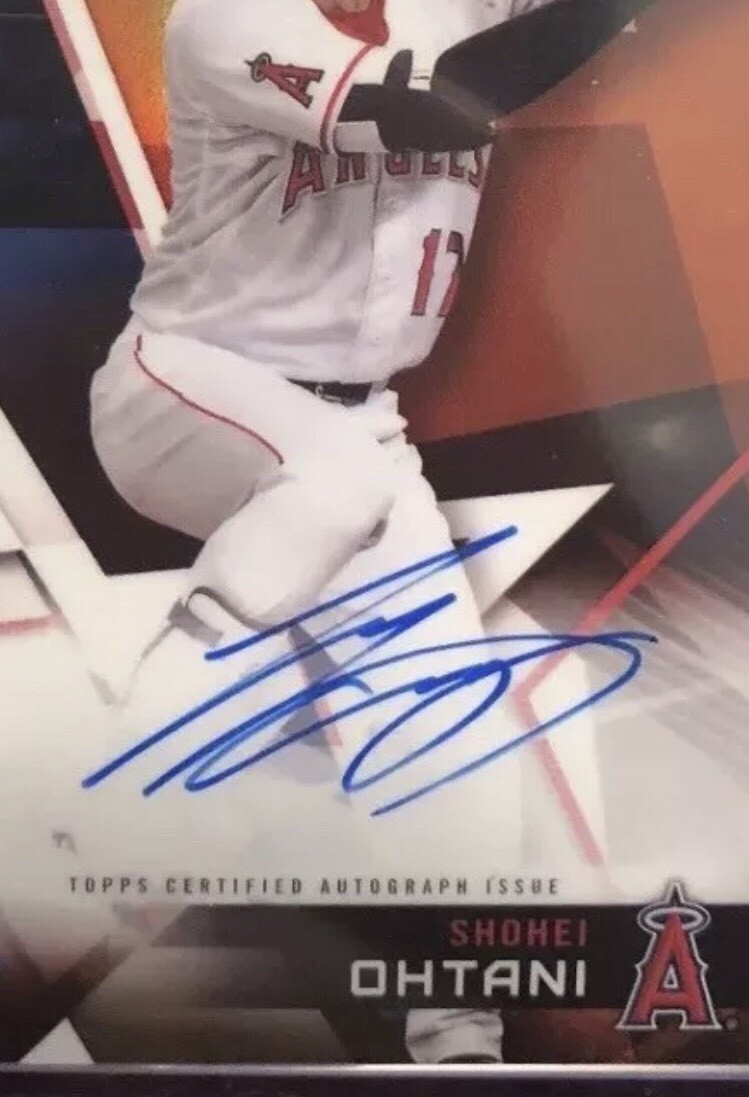 Shohei Ohtani Autograph 2018 Topps Finest Orange Rookie Shohei Ohtani Autograph 2018 Topps Finest Orange Rookie