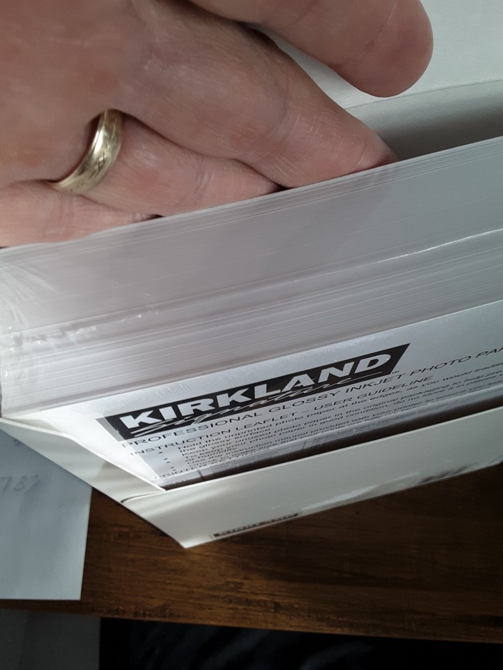 Kirkland Professional Glossy Inkjet Photo Paper 150 Sheets 69 lb 10.4 ...