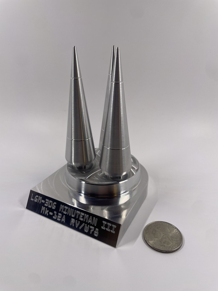 CNC Machined Aluminum Mini Minuteman lll Missile Mirv Warhead LGM-30G ...
