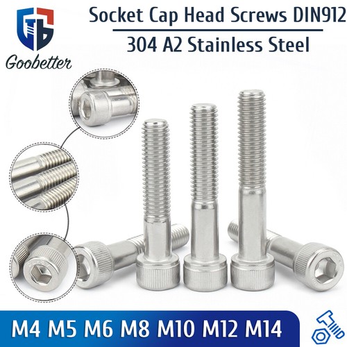 M4 - M14 Cap Screws Hexagon Socket Head Allen Key Stainless Bolts ...
