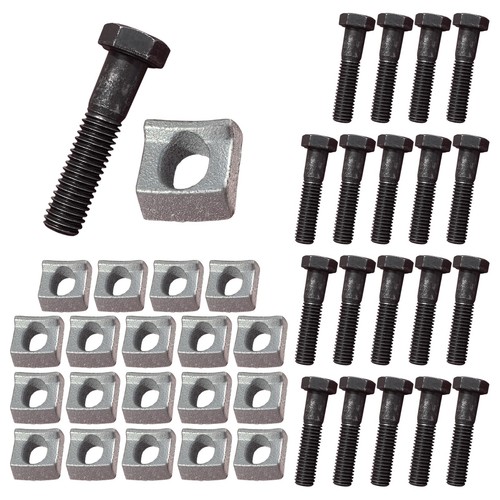 20 Pack - Wheel Rim Clamp Wedge & Bolt for Lowboy Construction Trailer ...