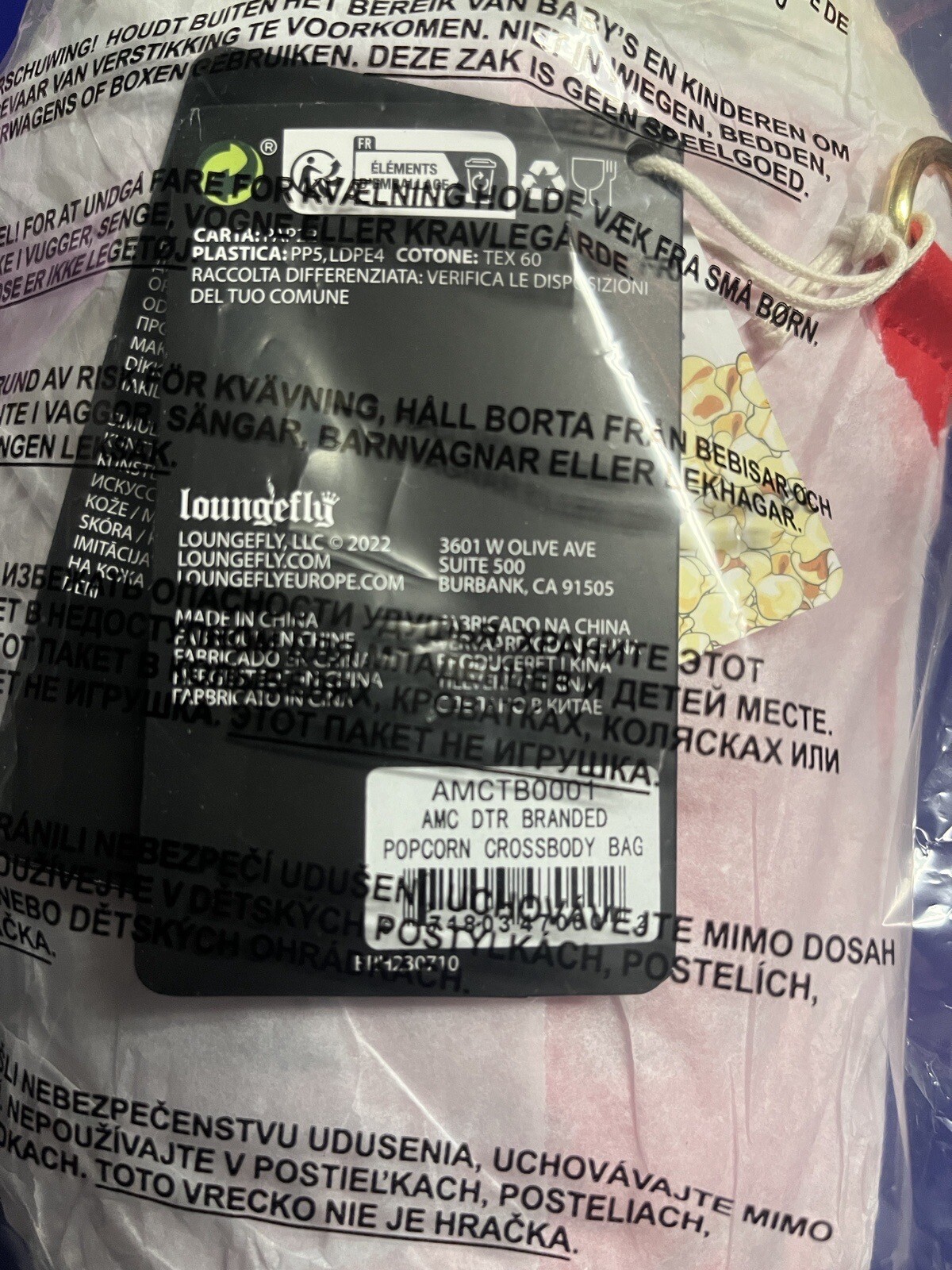 Loungefly X AMC "Perfectly Popcorn" Crossbody Bag NEW | eBay