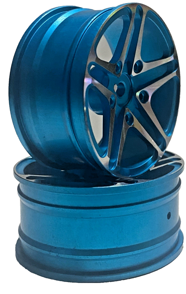 Aluminum 5-Spoke Drag Rims For Goodyear D5550 Belted Slick Racing Tires ...