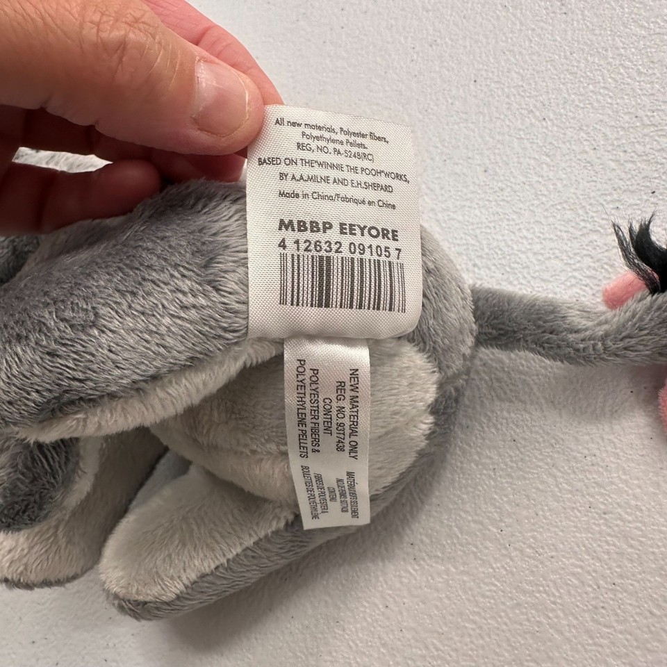 Disney Store Eeyore Plush Toy 8 Inch Gray Stuffed Animal Winnie The ...